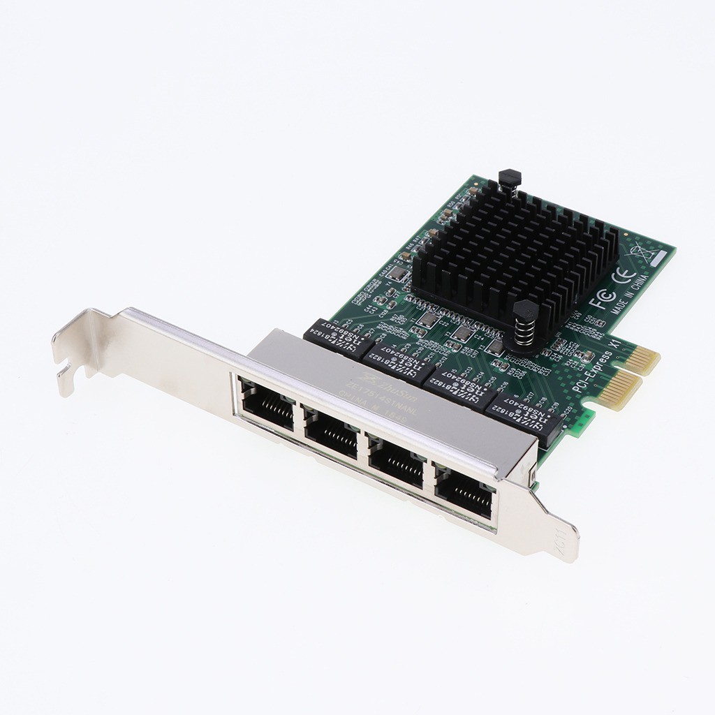 Lan Card 4 Quad Port Gigabit Ethernet Adapter Realtek RTL8111G PCIE X1 ...