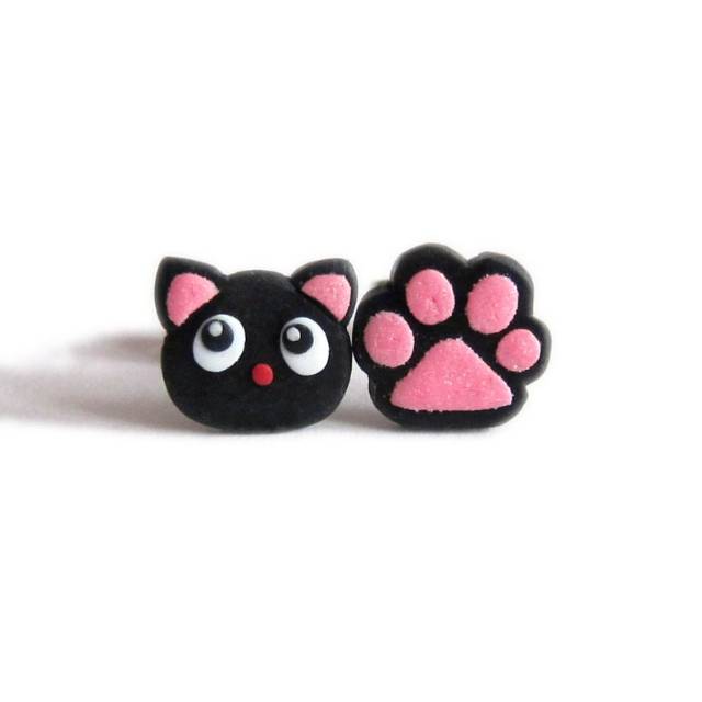 Jual Anting clay kucing giwang tusuk anak | Shopee Indonesia