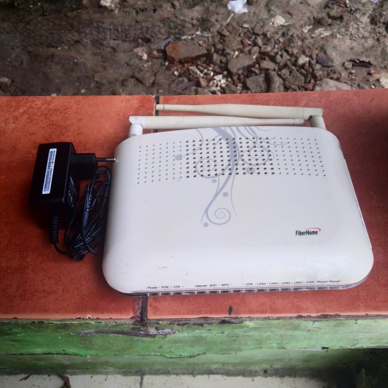 Jual Router indihome ONT Fiberhome AN5506 FS + Adaptor 12 Volt | Shopee ...