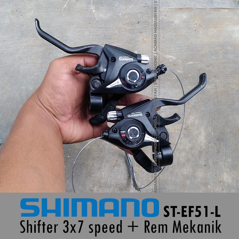 Jual NEW Shifter & Brake Mekanik SHIMANO ST-EF51 Singapore 3 x 7 Speed ...
