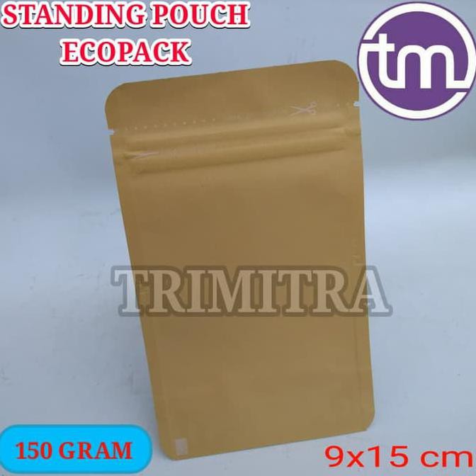 Jual Standing Pouch Standing-Pouch Kertas Paperkraft Klip Zipper 150 ...