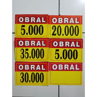 Jual Kertas Obral Harga / Kertas Tulisan Harga Bandrol / Name Tag Harga ...