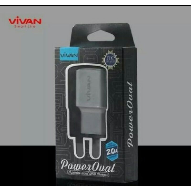 Jual ADAPTOR CHARGER | KEPALA CASAN VIVAN POWER OVAL 2A REAL ORIGINAL ...