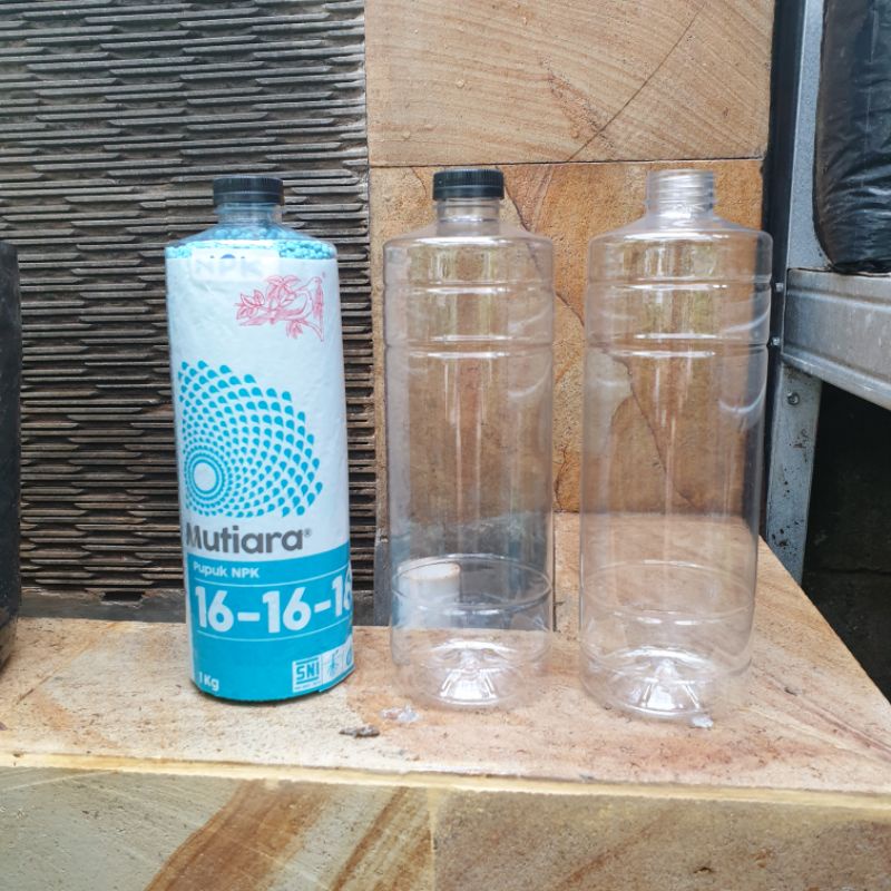 Jual Botol Plastik 1 liter isi 1 kg, tempat simpan pupuk | Shopee Indonesia