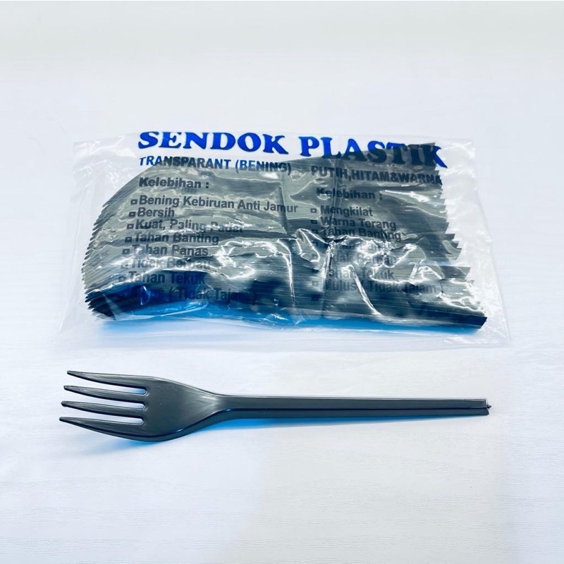 Jual 25 PCS GARPU PLASTIK / GARPU MAKAN / GARPU BENING / GARPU HITAM ...