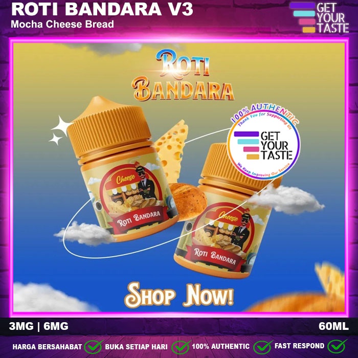 Jual Liquid Roti Bandara V3 Mocha Cheese 60ML by Java Juice x Vaporking ...