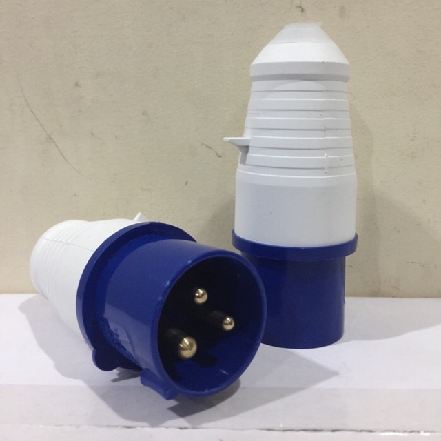 Plug Industri Steker Genset Gondola 3 Pin 16A / Plug Steker Cowok Male ...