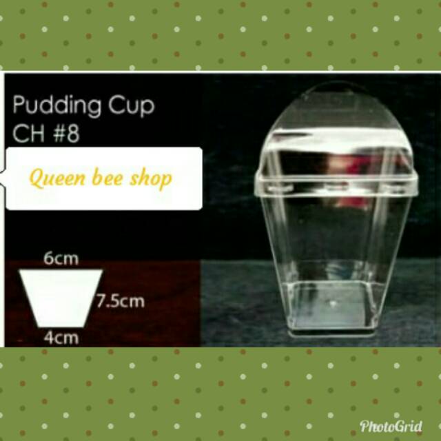 Jual Gelas cup puding persegi tutup, isi 10 pcs | Shopee Indonesia