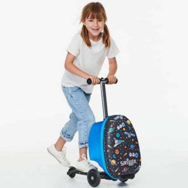 Jual Smiggle Hardtop Trolley Scooter Travel Suitcase tas koper anak ...