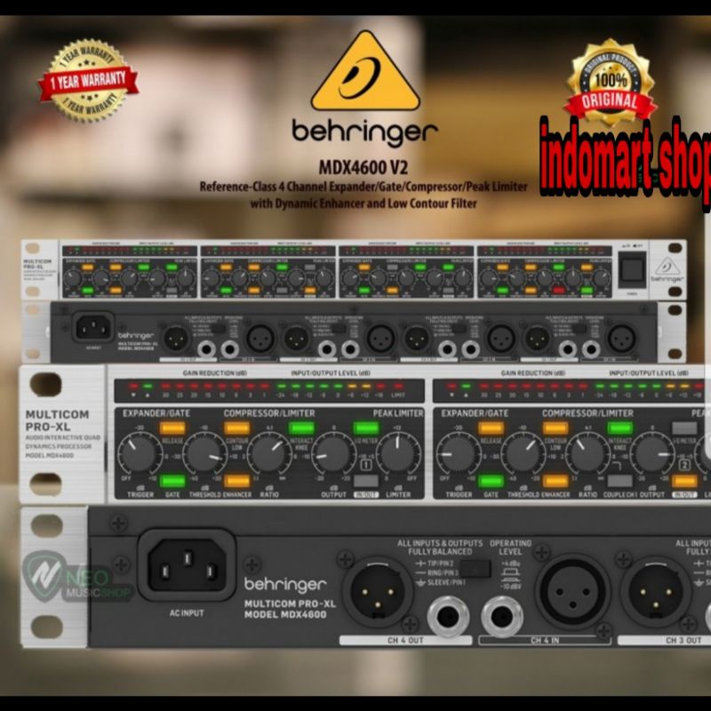Jual Behringer MDX 2600 V2 4 Channel Expander Gate Compressor Peak Limiter | Shopee Indonesia