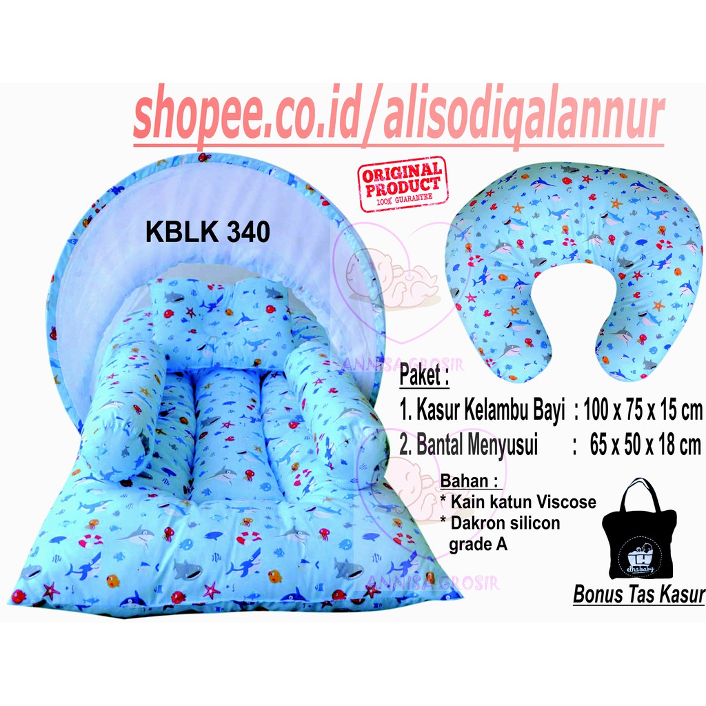 Elhababy Paket Kasur Bayi + Bansui Set Tempat Tidur Bayi Bantal ...