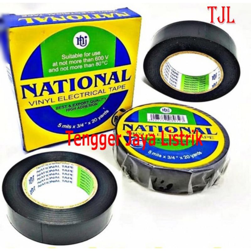 Jual ISOLASI LISTRIK ISOLASI NATIONAL 3/4in | ISOLASI HITAM SOLASI ...