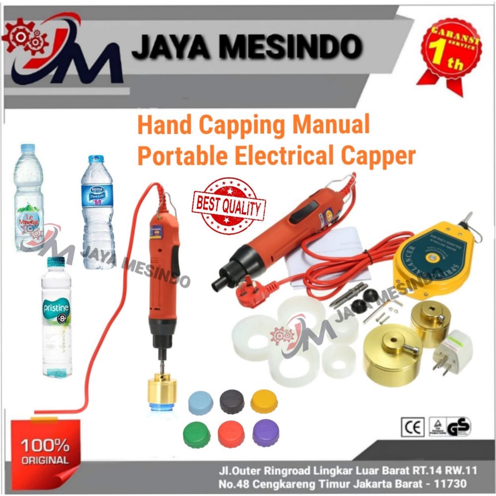 Jual Mesin Hand Capping / Penutup Botol Plastik /Portable Electrical Capper | Shopee Indonesia