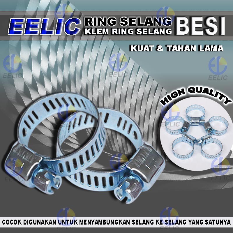 Jual EELIC RIS-BESI ISI 5 PCS RING SELANG KLEM SELANG RING LEGULATOR PENGIKAT ATAU PENGHUBUNG ...