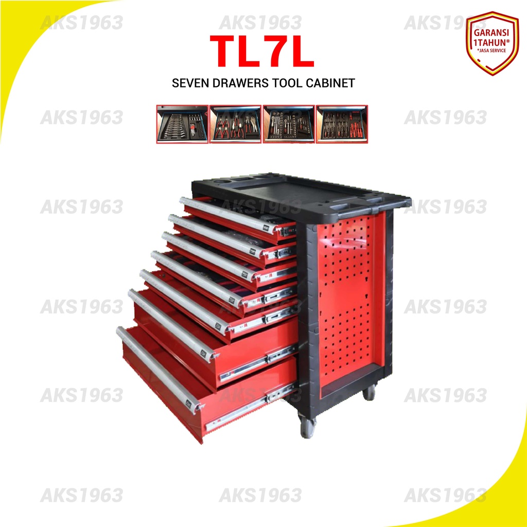 Jual Lemari Rak Perkakas Alat Bengkel 7 Tingkat - Tools Seven Drawer AKS - TL7L Indonesia|Shopee ...