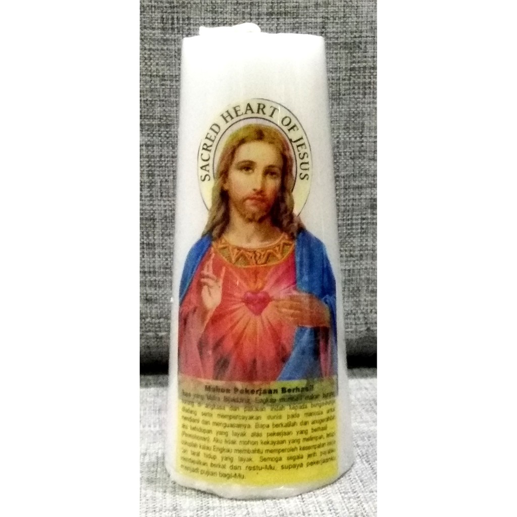 Jual Lilin Rohani Gambar Doa Permohonan - TInggi 12 cm - KCB020 ...