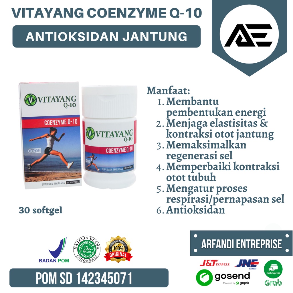 Jual Vitayang Coenzyme Q-10 Suplemen Kesehatan Jantung nyeri Dada Sesak ...