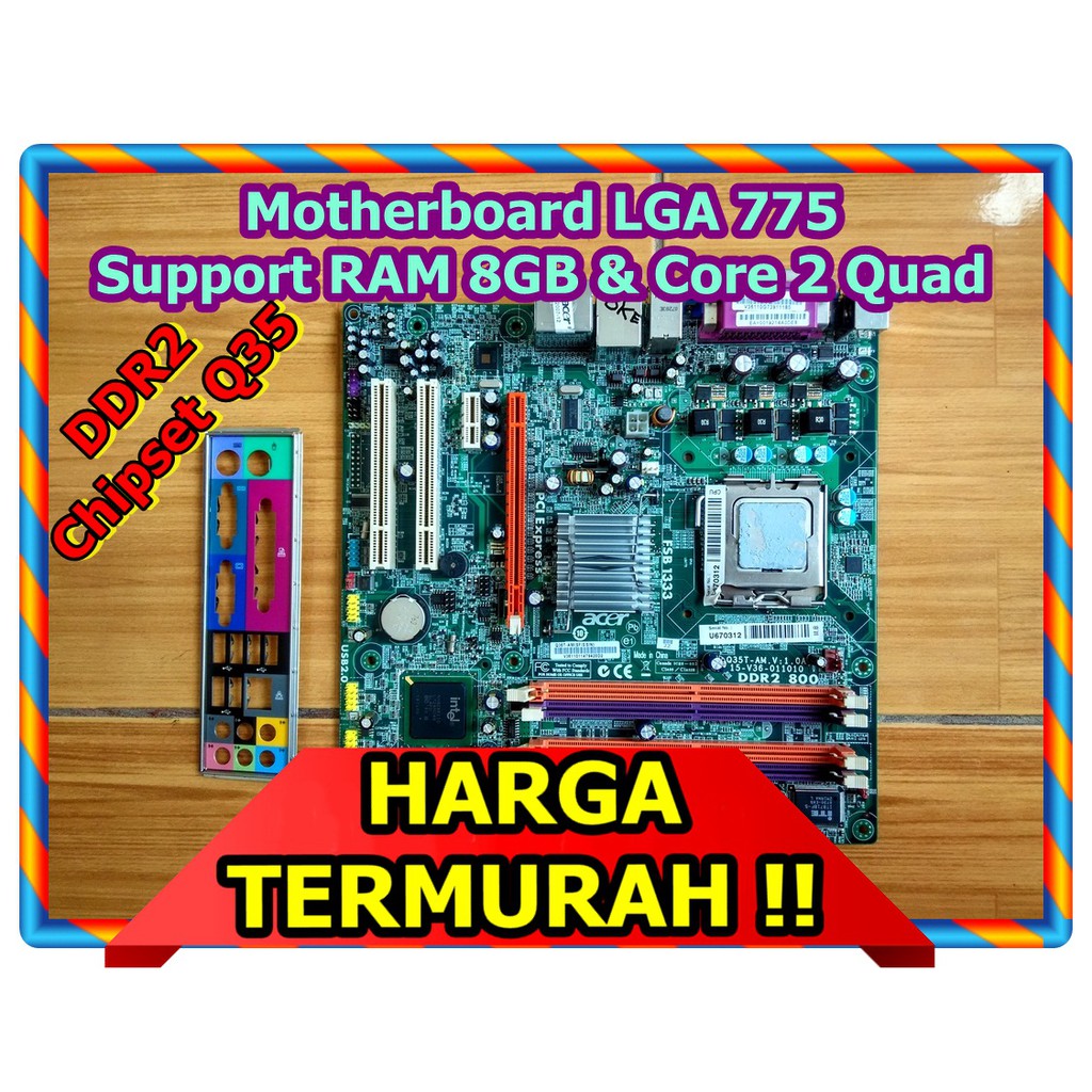 Jual Motherboard LGA 775 Support RAM 8GB & Core 2 Quad LGA775 | Shopee ...