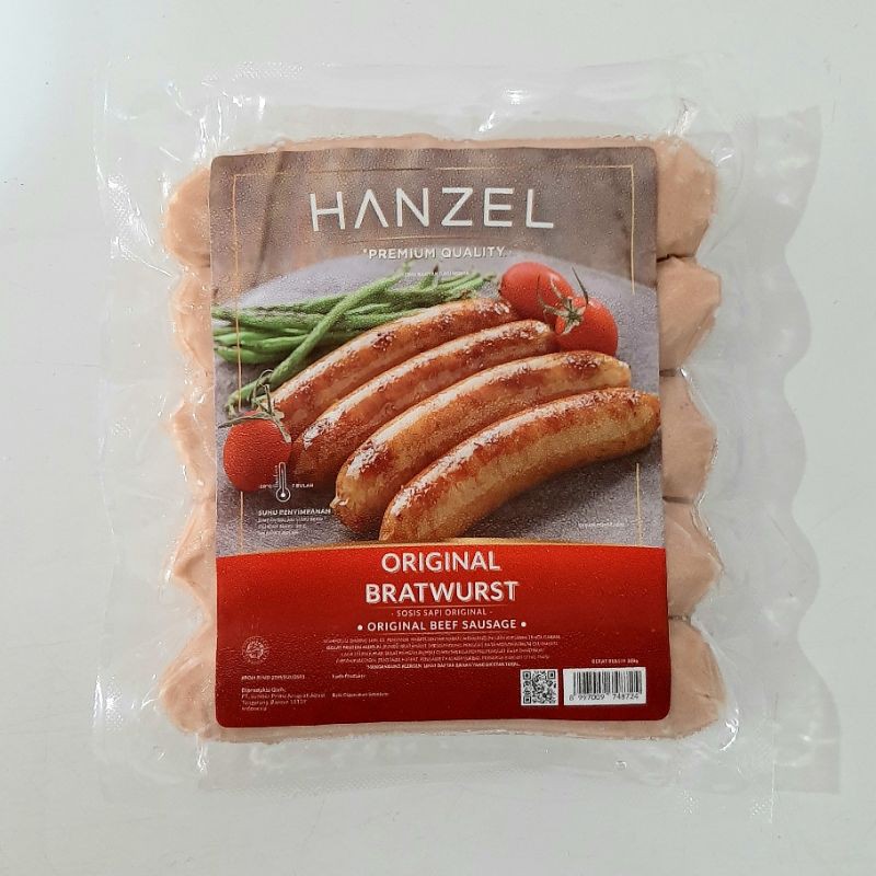 Jual Hanzel Sosis Sapi Original Bratwurst 360g Indonesia|Shopee Indonesia