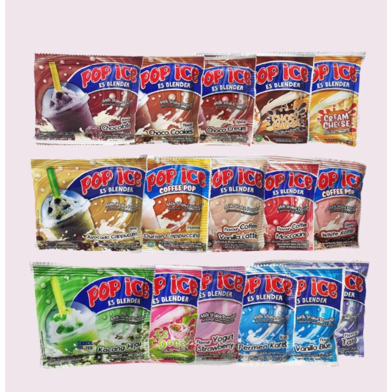 Jual Pop Ice Milk Shake Powder Renceng | Shopee Indonesia