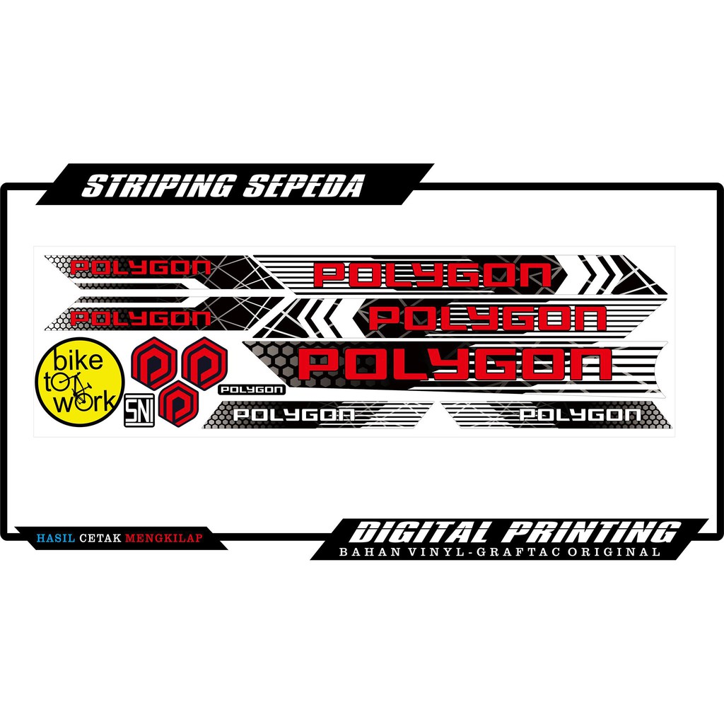 Jual STRIPING-STICKER DECAL SEPEDA POLYGON ART | Shopee Indonesia