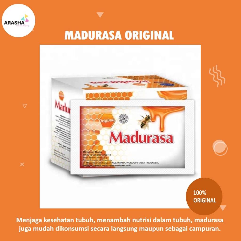Jual MADURASA SACHET ORIGINAL Madu Asli Penambah Nutrisi Dalam Tubuh [1 Box 12 Sachet] | Shopee ...