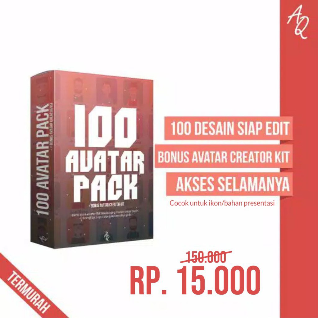 Jual 100 AVATAR PACK / DESAIN AVATAR / KARAKTER ORANG FLAT DESAIN ...