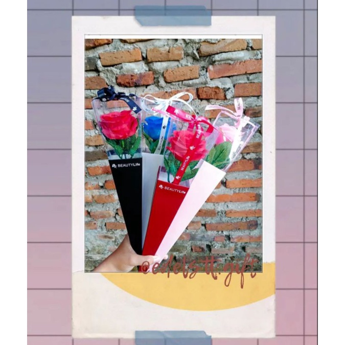 Jual Single Rose Box | Mawar Tangkai | Bunga Satu Tangkai | Kado Wisuda ...
