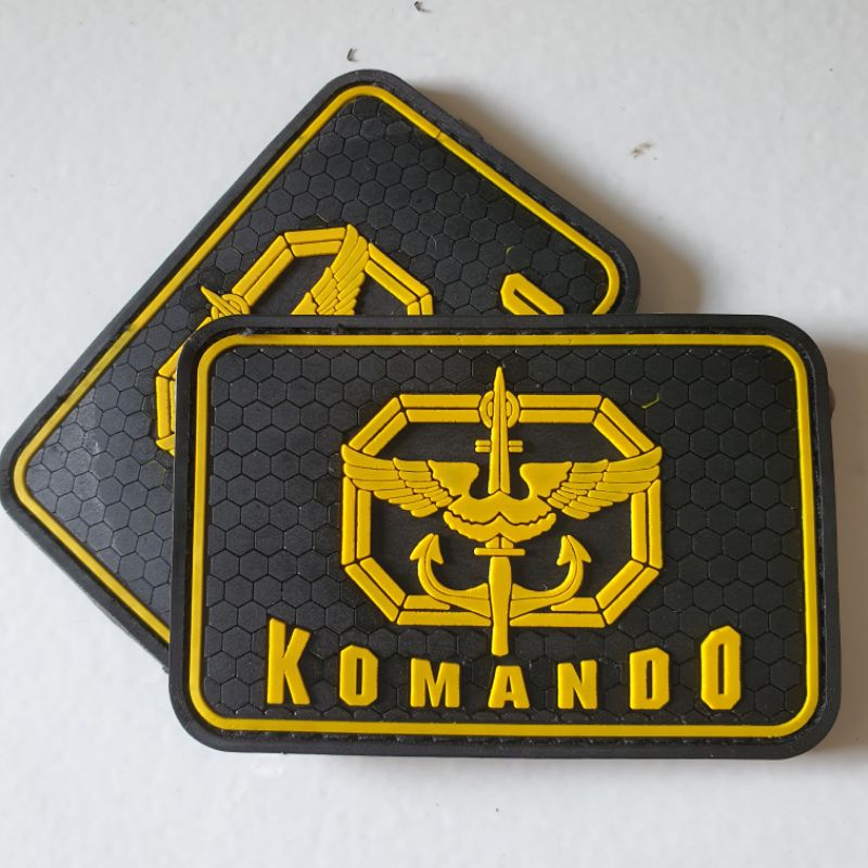 Jual PATCH RUBBER LOGO KOMANDO KOPASSUS/TEMPELAN EMBLEM KARET VELCRO ...