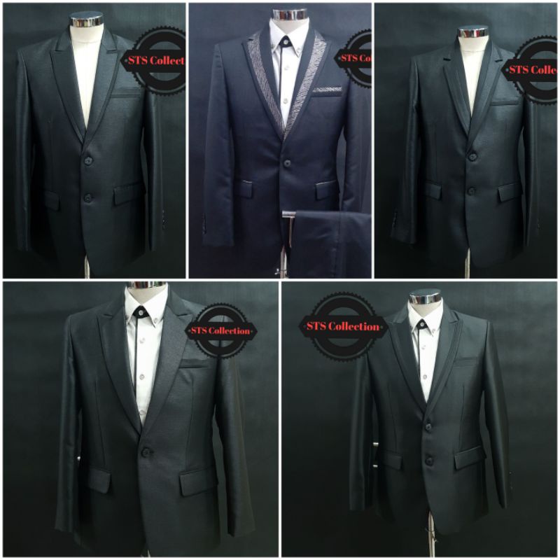 Jual Jas celana Hitam / Jas pengantin hitam / jas formal hitam / jas ...