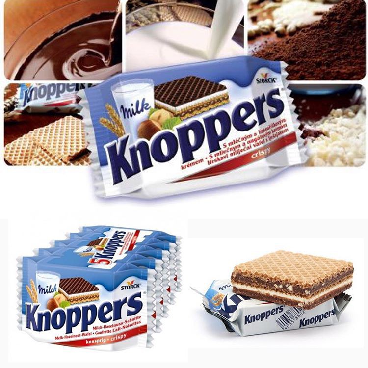 Jual Knoppers Wafer Hazelnut and Milk set isi 5 Hazelnut and Milk ...