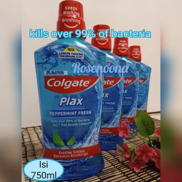 Jual (750 ml) Obat Kumur Colgate Mouthwash Plax Peppermint Fresh /Bunuh ...
