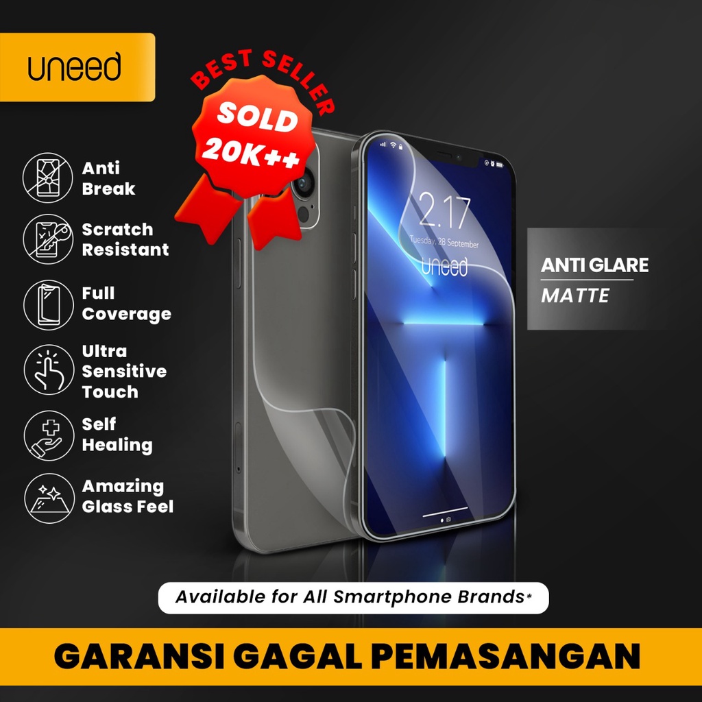 Jual Uneed Hybrid Pro Anti Glare / Matte - Anti Break Hydrogel Anti ...