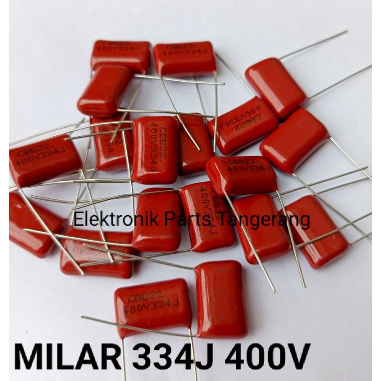 Jual KAPASITOR MILAR 334J 400V CBB CAPAcITOR MYLAR 334J 400V CAPACITOR ...
