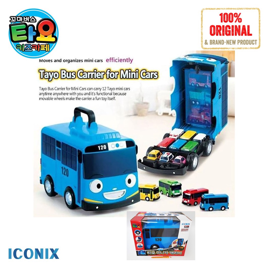Jual Iconix Tayo The Little Bus Tayo Minicar Carrier Storage Car TYT115001 Korean Toys Animation ...