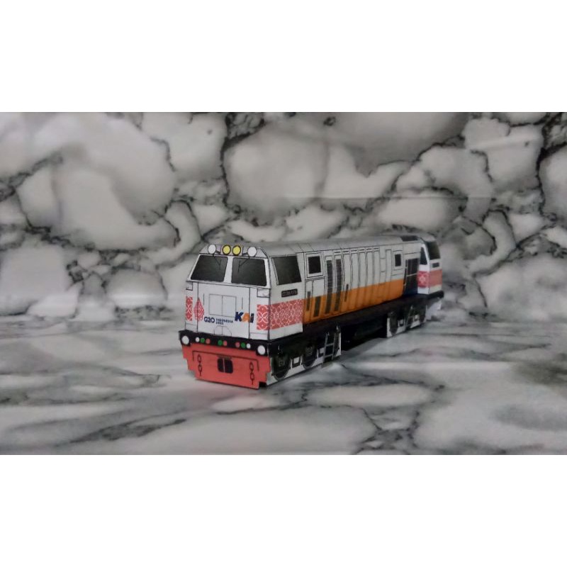 Jual DIY Miniatur Papercraft Lokomotif Dan Gerbong Livery G20 | Shopee ...