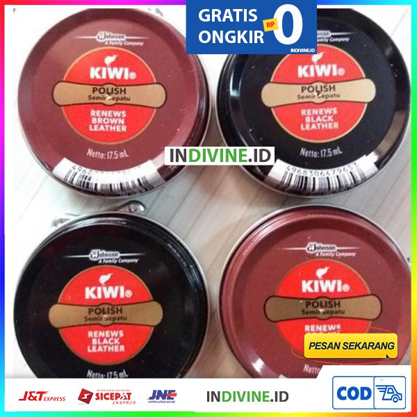 Jual Semir Sepatu Kiwi Hitam Coklat Shoe Polish 17.5 ml Indonesia ...