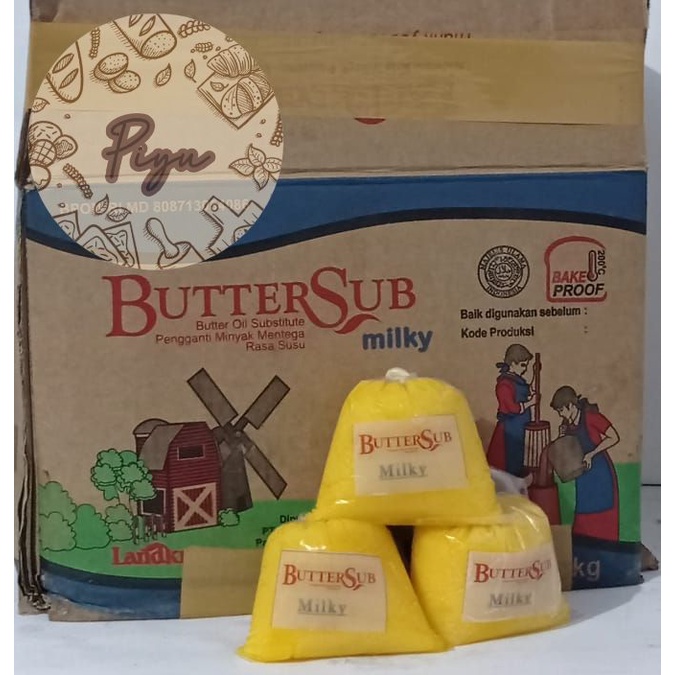 Jual Butter Oil Substitute BOS BUTTERSUB MILKY repack 250 gram | Shopee ...