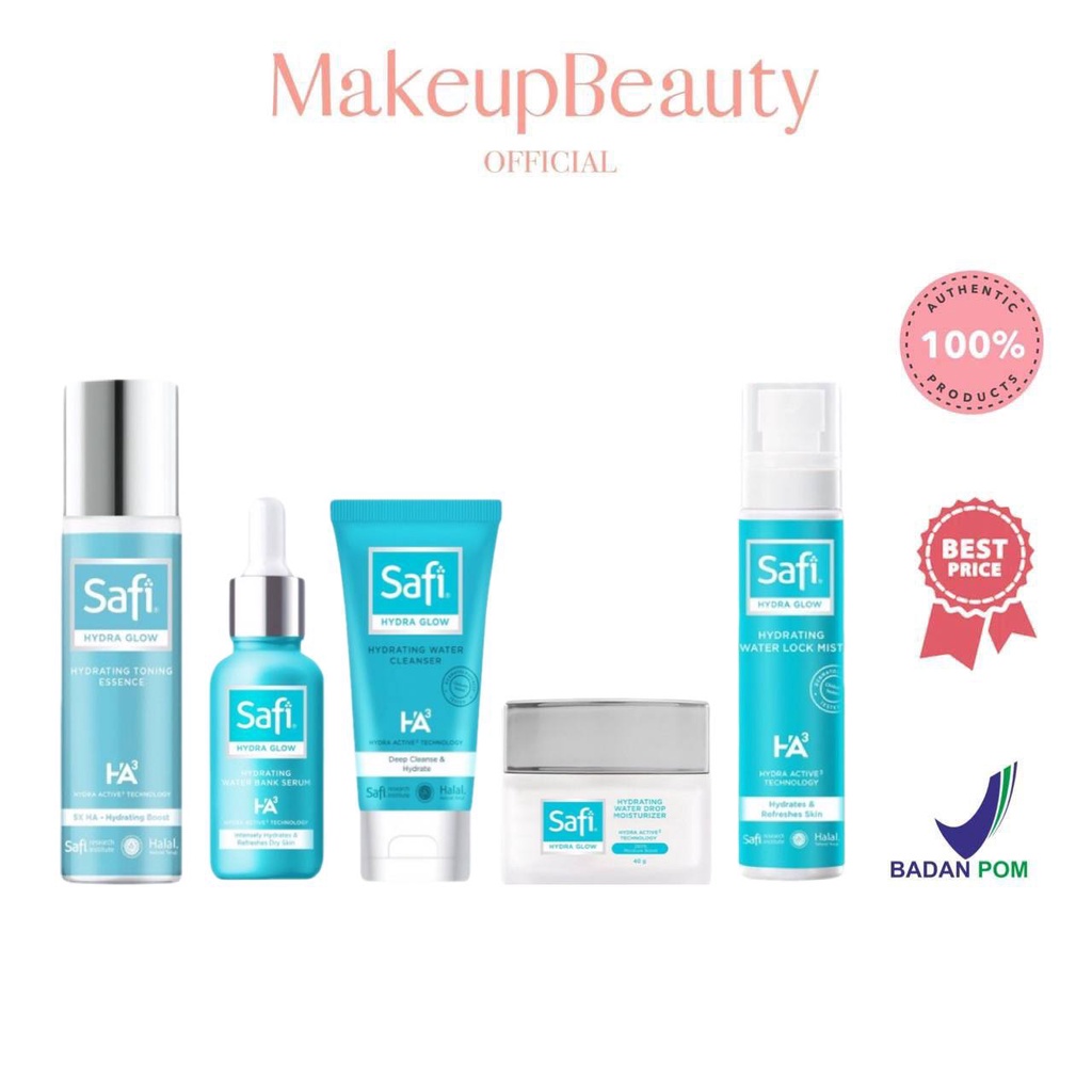 Jual SAFI Hydra Glow Hydrating Series - Water Cleanser | Toning Essence ...