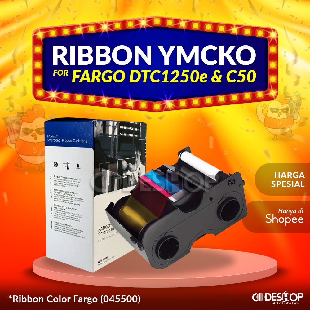 Jual Fargo Color Ribbon for Printer Fargo DTC1250e PN 045500 / 45500 ...