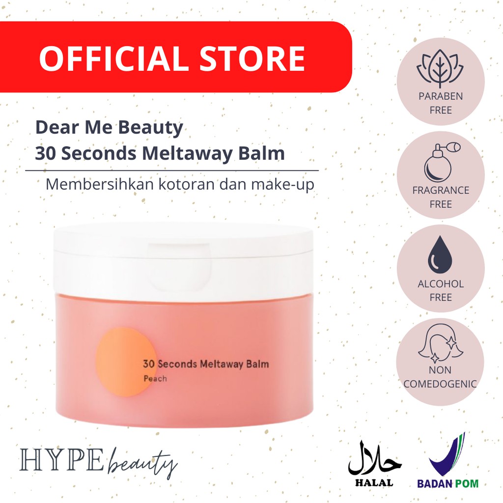 Jual Dear Me Beauty 30 Seconds Meltaway Cleansing Balm (Peach) - 100gr ...