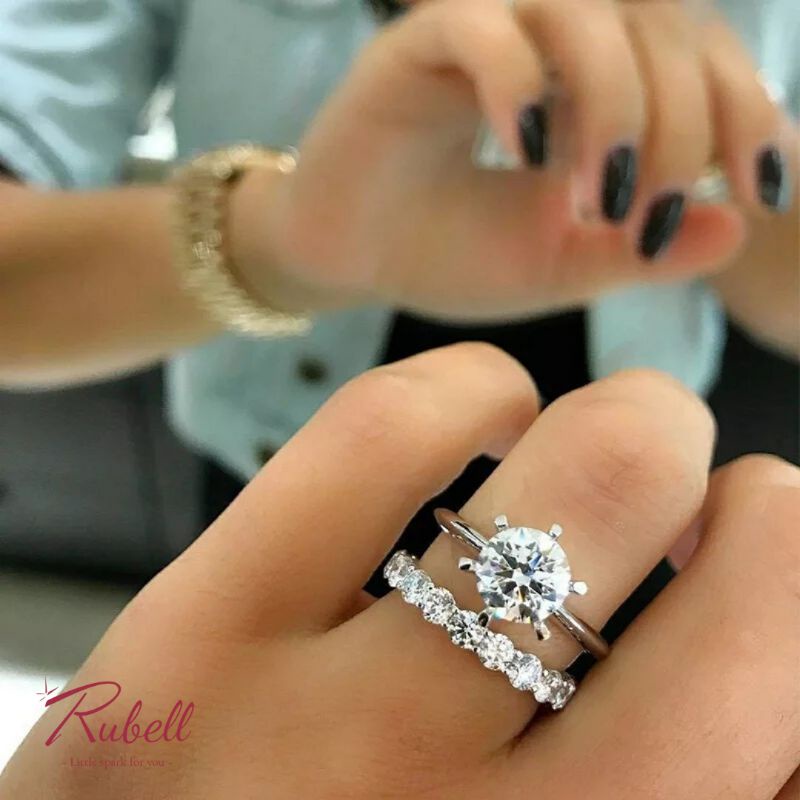 Jual CINCIN MATA SATU RING AND SURI SOLITAIRE BAND RING SET | Shopee ...