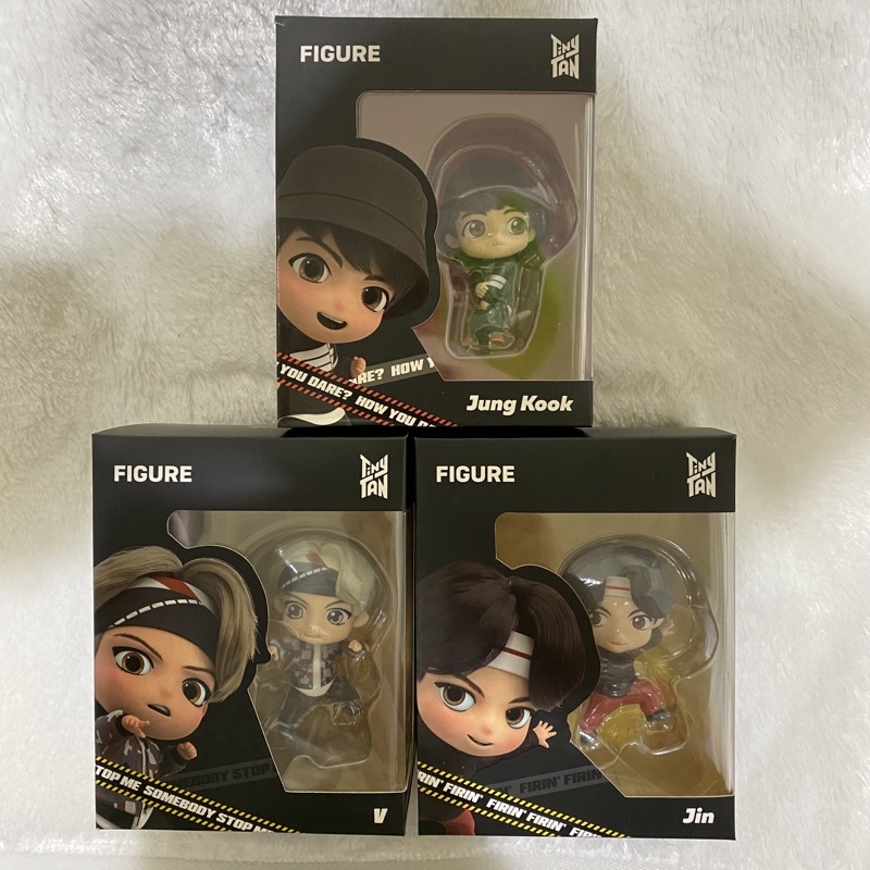 Jual READY OFFICIAL BTS tiny tan mic drop figure V taehyung JK jungkook JIN seokjin | Shopee ...