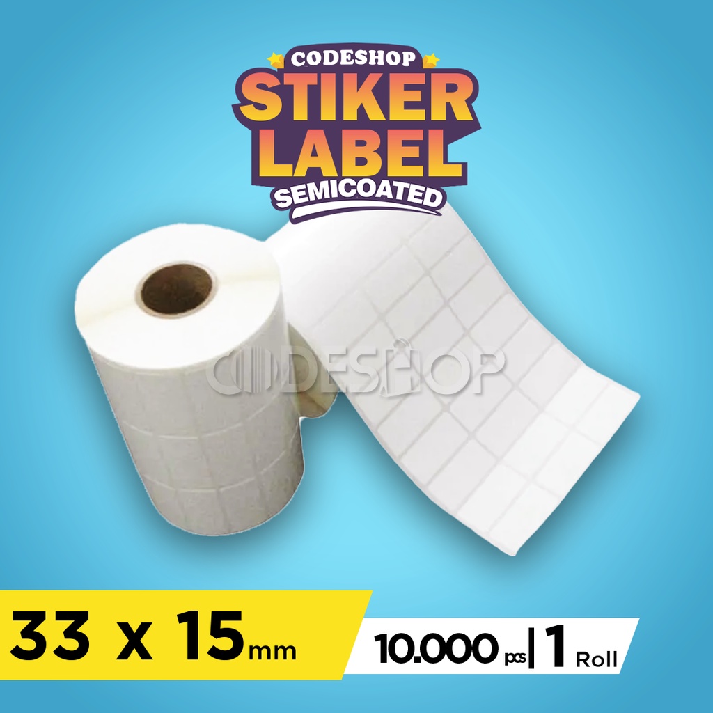 Jual LABEL BARCODE 33X15 MM 3 KOLOM GAP KERTAS STICKER SEMICOATED PROMO ...