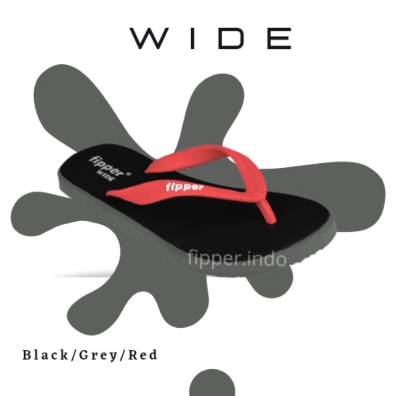 Jual Fipper WIDE Black/Grey/Red ( COD ) | Shopee Indonesia