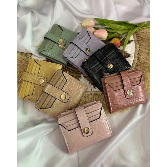 Jual JIMS HONEY GENIE WALLET dompet lipat wanita kecil mini muat kartu koin uang kertas fashion ...