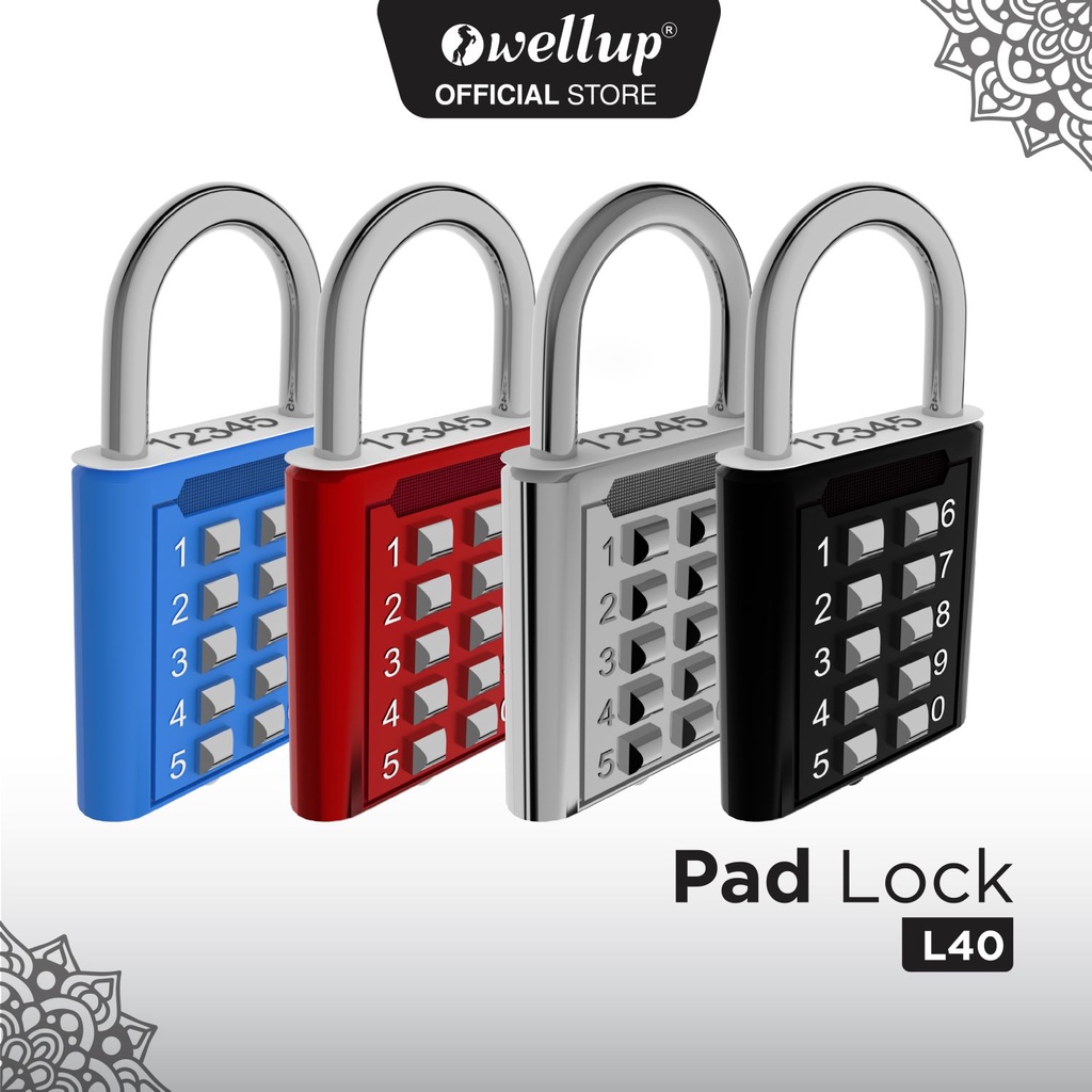 Jual Wellup Kunci Gembok Kombinasi Pin Padlock Key Nomor Angka Tombol ...