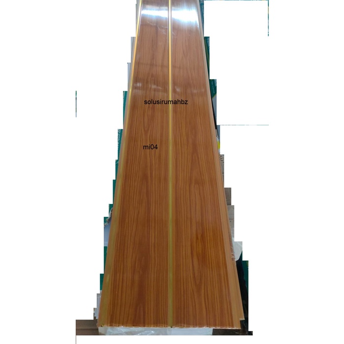 Jual plafon pvc coklat kayu 200mm 8mm 1m mi04 plastik panel lebar 20cm ...