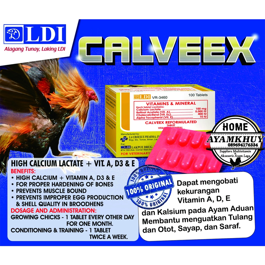 Jual multivitamin dan mineral CALVEEX LDI (Vitamin & Mineral) | Shopee ...
