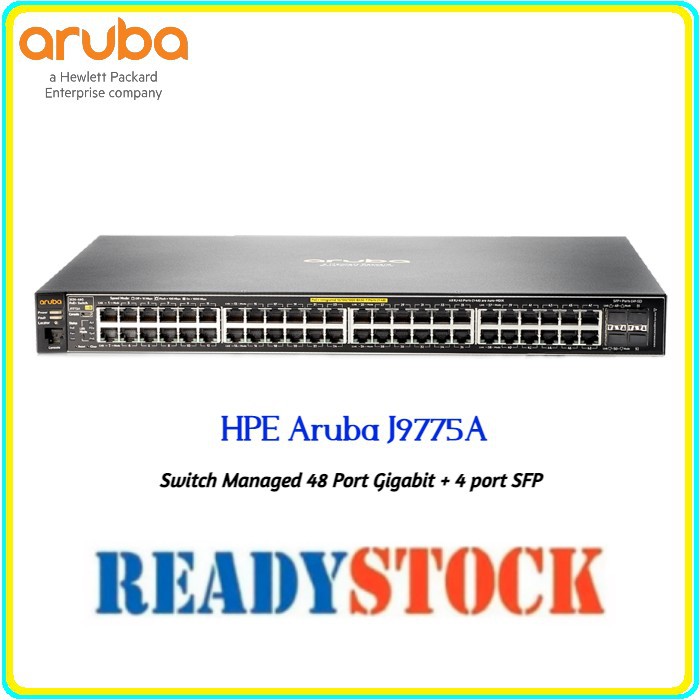 Jual HPE Aruba J9775A 2530-48G Switch Managed 48 Port Gigabit + 4 port SFP | Shopee Indonesia